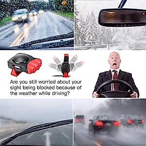 Car Heater 12V - Fast Heating Defrost Defogger, 2 in1 Fast Heating & Cooling Fan, Outlet Plug in Cigarette Lighte, Automobile Windscreen Fan for All Cars Portable Electronic Car Heaters