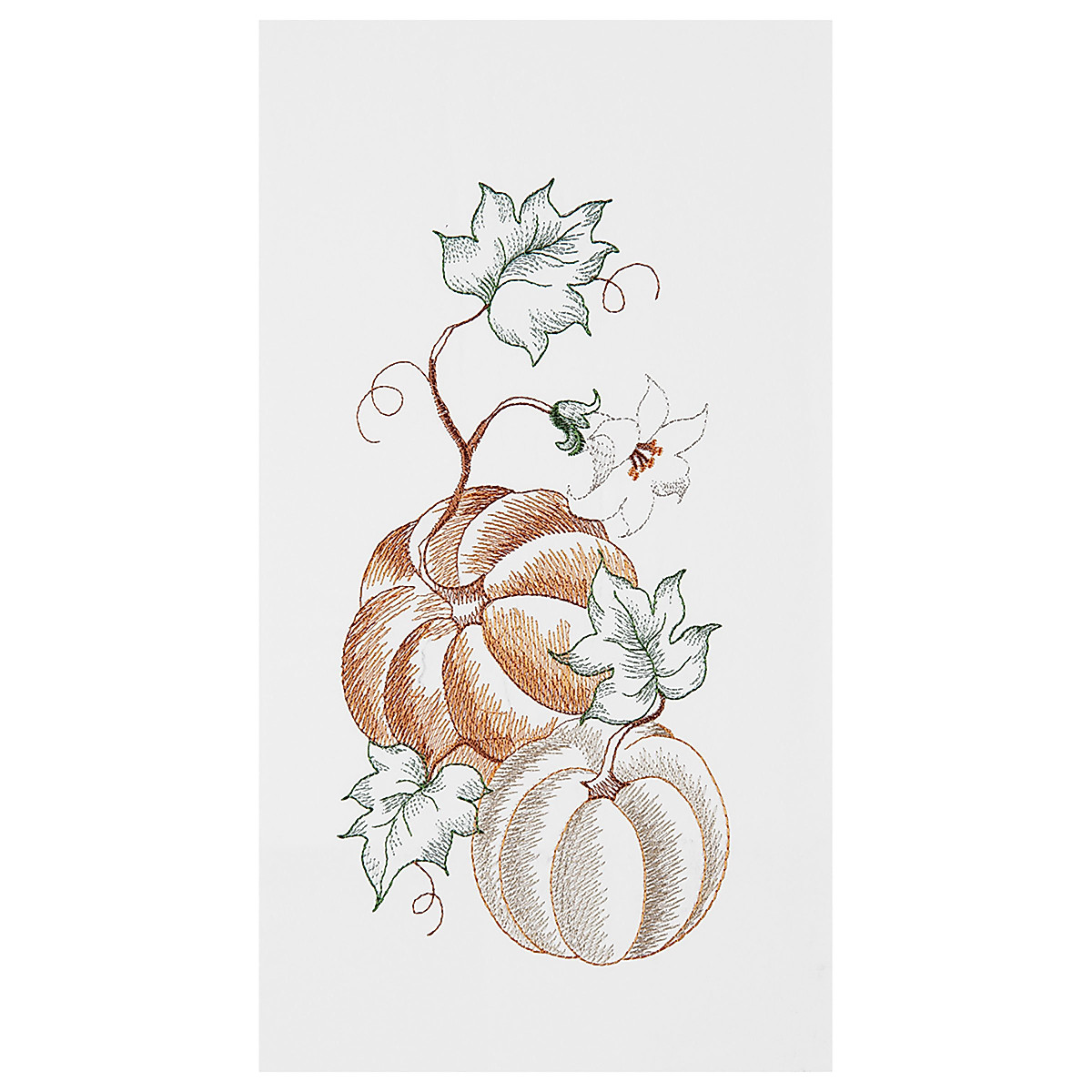 C&F Home Pumpkins Flour Sack Kitchen Towel Decor Decoration 18" x 27" White