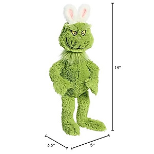 Aurora® Whimsical Dr. Seuss™ Bunny Grinch Stuffed Animal - Magical Storytelling - Literary Inspiration - Green 14 Inches