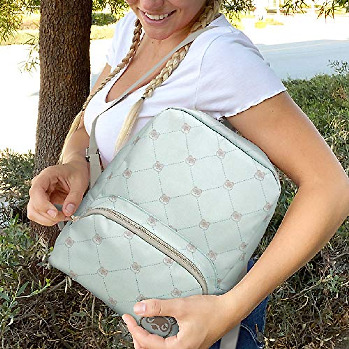 Controller Gear Animal Crossing - Small Backpack Mini Bookbag Travel Bag for Console & Accessories - Tom Nook Quilted