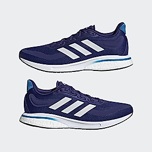 adidas Men's Supernova + Running Shoe, Legacy Indigo/White/Blue Rush, 9