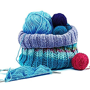 WILLBOND 6 Pcs 50g Crochet Yarn Multi Colored Knitting Yarn Bulk Acrylic Weaving Yarn Crocheting Thread (Pink, Yellow Green, Multicolor, Blue, Yellow Red, Yellow Green Pink, 3-Ply)