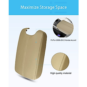 UMISHI 2008 2009 2010 2011 2012 Accord Sedan Center Console Armrest Cover & Front Door Panels Armrest (Beige)