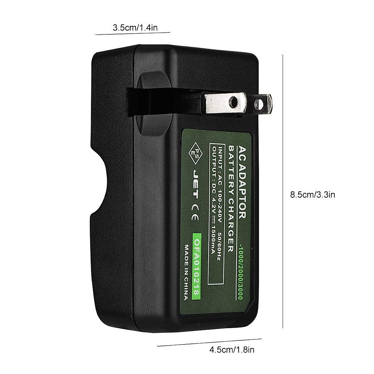 Portable Rechargeable Battery Charger Adapter AC 100-240V Power Supply for Sony PSP with Indicator Display Charging Situation, Suitable for PSP 1000 2000 3000 (US Plug)