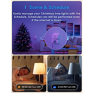 Meross Smart Plug Mini, 15A & Reliable Wi-Fi, Support Apple HomeKit, Siri, Alexa, Echo, Google Assistant and Nest Hub, App Control, Timer, No Hub Needed, 2.4G WiFi Only, 2 Pack