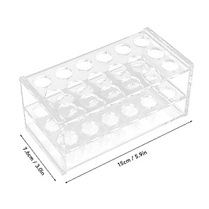 Acrylic Test Tube Rack 18 Holes Transparent for 10ml 15ml Tubes lab tube racks
