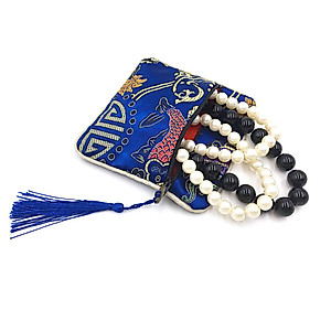 Aligle 24pc Chinese Silk Brocade Coin Purse Embroider Jewelry Bag Zipper Wallet Pouch