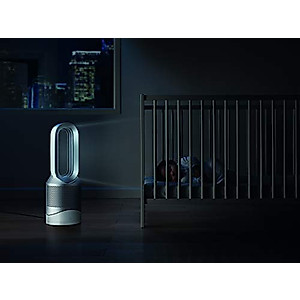 Dyson Pure Hot + Cool, HP01 HEPA Air Purifier, Space Heater & Fan, For Large Rooms, Removes Allergens, Pollutants, Dust, Mold, VOCs, White/Silver (311383-01)