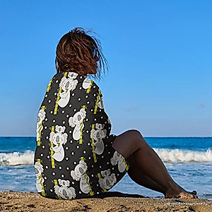 My Little Nest Bath Towels Soft Absorbent Bathroom Towel Cute Koalas Trees Quick Dry Bath Towel Large Shower Towels Lightweight Hand Towels 31" x 51"