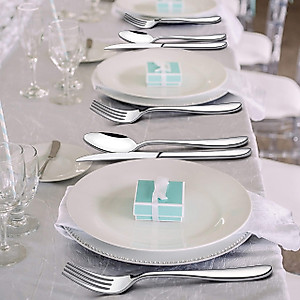 LIANYU 40-Piece Heavy Duty Silverware Set, Stainless Steel Flatware Cutlery Set for 8, Heavy Weight Eating Utensils Tableware, Mirror Polished, Dishwasher Safe