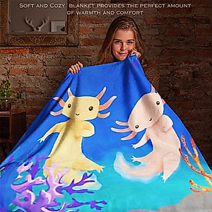 Axolotl Blanket - Cute Axolotl Blanket for Girls - Axolotl Fleece Throw Blanket - Axolotl Gift -Axolotl Stuff -Axolotl Girls Gift - Cute Kids Salamander Blanket - Just a Girl who loves axolotls