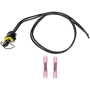 Dorman 645-1001 2 Wire Pigtail - Waterproof Male Connector With Female Terminals And Clip