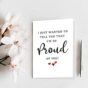 Qiliji So Proud Of You Card, Graduation Card, Congratulations Card, Well Done Card, New Job Card, Promotion Card, Passed Exam Card, Finished School Card