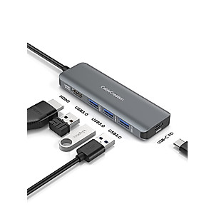 CableCreation 8K HDMI USB C Hub Bundle with USB C to USB Cable Short