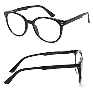 3 Pack Reading Glasses Spring Hinge Stylish Readers Black/Tortoise for Men and Women (3 Mix, 0.5)Medium