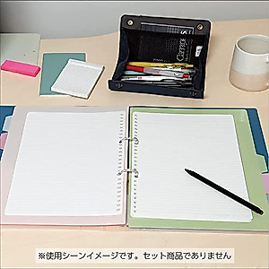 Kokuyo Campus Loose Leaf Paper for Binders, Sarasara Smooth Writing, B5, A 7mm Dotted Ruled, 26 Holes, 31 Lines, 100 Sheets, pH Neutral, Bleed Resistant, 75gsm, Pack of 2, Japan Import (NO-836ATN)