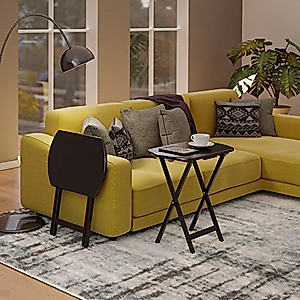 Winsome Cade Snack Table, Coffee, 15.75D x 23.62W x 25.43H in