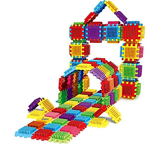 Dimple DC5190 360 Piece Set Interconnecting Stacking Building Toy Set for Boys & Girls, Makes 60 Blocks, Educational Fun, Great for Toddler Children