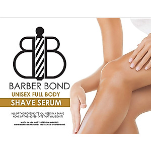 Barber Bond® Premium Unisex Full Body Shave Serum (8oz) Clear Shave Gel