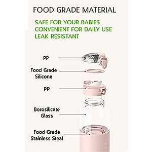 MOMOLIA Portable Water Warmer for Formula, Breastmilk, Precise Temp Control, 10 oz. Rechargeable, Wireless Bottle Warmer for Car, Travel, Outdoor, Battery Powered(White)