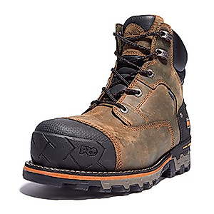 Timberland PRO Men's Boondock 6 Inch Composite Safety Toe Waterproof Industrial Work Boot, Brown, 5