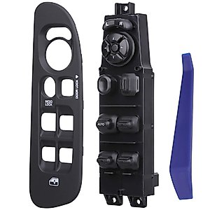 Master Power Window Switch and Bezel 56049805AB, Compatible with 2002-2009 Dodge Ram 1500 2500 3500, 2001-2004 Dodge Dakota, 01-03 Dodge Durango, 05-09 Dodge Sprinter, Replaces 68171680AA, 641-00653L