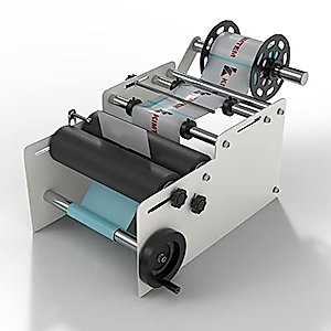 KIMTEM Manual Round Labeling Machine, Bottle Label Applicator for Round Bottles White