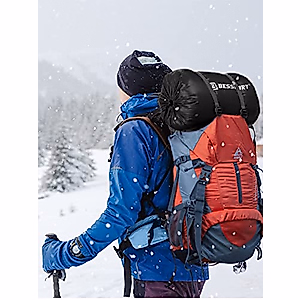 Bessport Mummy Sleeping Bag | 15-45 ℉ Extreme 3-4 Season Sleeping Bag for Adults Cold Weather– Warm and Washable, for Hiking Traveling & Outdoor Activities