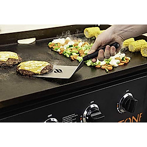 Blackstone 5024 Professional Hamburger Tool Kit with Stainless Steel Metal Burger Patty Press, Spice Dredge Shaker & Burger Spatula BBQ Grilling Accessories, Black