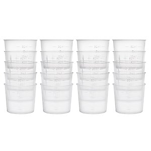 uxcell Measuring Cup 20ml PP Plastic Graduated Beaker Clear for Lab Kitchen liquids 20pcs
