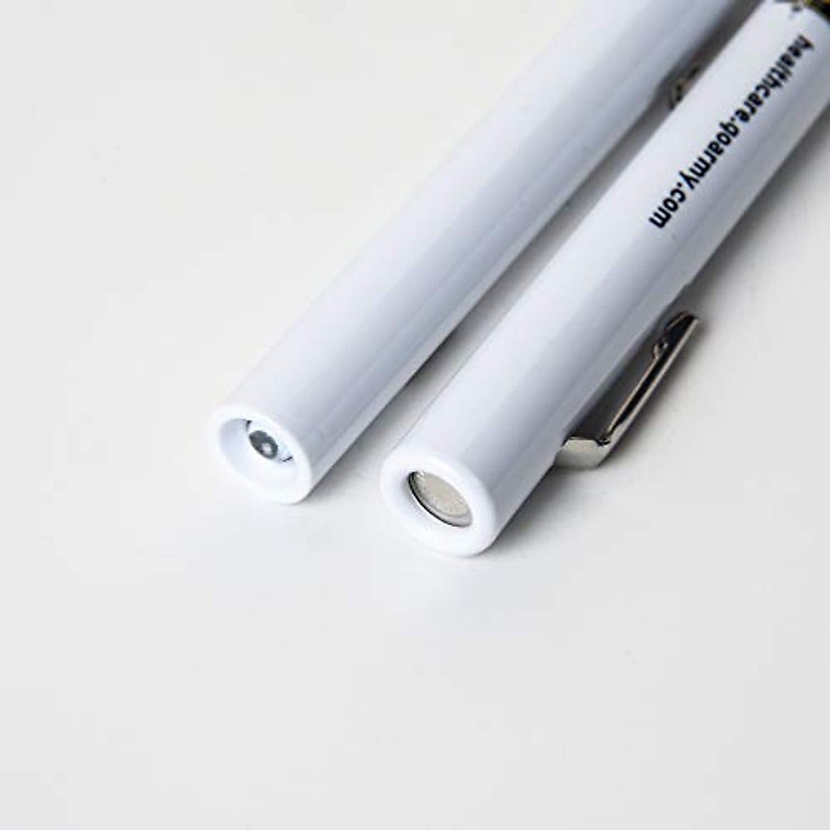 Generic (Pack of 10) U.S. Army Disposable Diagnostic Penlight Medical Nurse Penlight - Batteries Included (White)