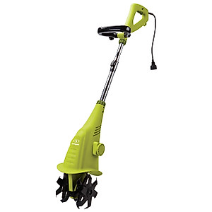 Sun Joe TJ599E Electric Garden Cultivator, 6.3-inch, 2.5-Amp, Adjustable Shaft