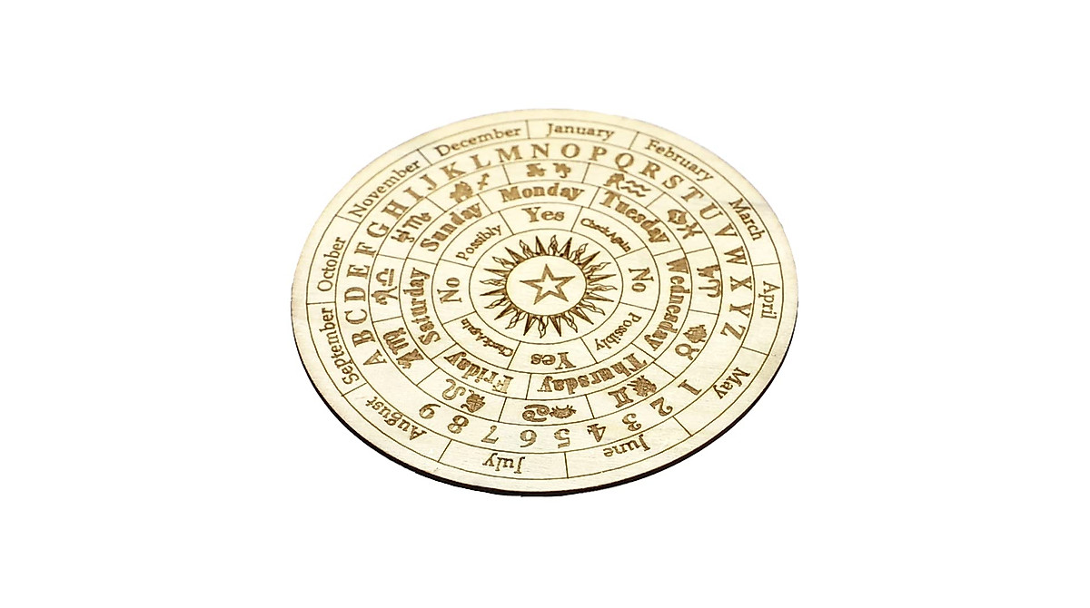 Wooden Pendulum Board for Divination & Witchcraft | 10 Inch Decor