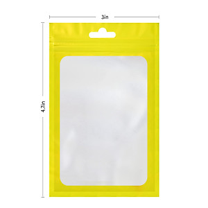 100 Pack Smell Proof Bags, Odorless Mylar Bags with clear Window Foil Pouch for Food Self Sealing Storage Supplies (Green, 3x4.7 inch)