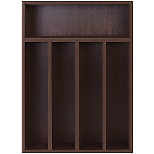 Utopia Kitchen Bamboo Silverware Organizer- 5 Compartments - Bamboo Drawer Organizer - Bamboo Hardware Organizer (5-Pack)