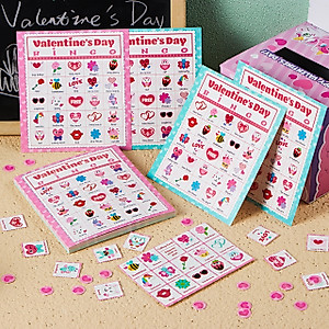 JOYIN 36 Players Valentines Day Bingo Cards (5x5) for Kids School Classroom Exchange Gift Rewards, Valentine’s Fun Party Games, Indoor Family Activities