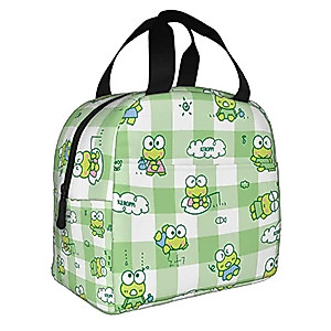 Pynocony Cute Lunch Bag Insulated Kawaii Lunch Box Anime Reusable Cooler Bags Freezable Lunchbox For Girls Boys Teen Adult