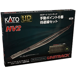 Kato USA Model Train Products HV2 UNITRACK Passing Siding Track Set with #6 Manual Turnout