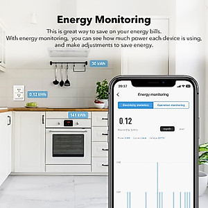 belinkon Ultra Mini WiFi Smart Plug with Energy Monitoring - Compatible with Alexa, Google Home, Smart Life App - FCC/Rohs Listed and No Hub Required - 15A Wi-Fi Outlet for Smart Home (4 Pack)