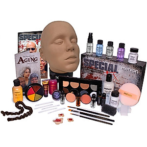 Mehron Makeup Special FX All-Pro Makeup Kit with Practice Head | Complete Professional Stage Kit Includes Practice Head | Special Effects for Theatre, Halloween, & Cosplay