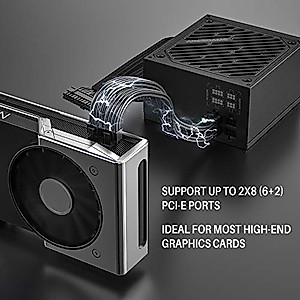 ARESGAME 850W Power Supply Semi Modular 80+ Gold PSU (AGS850)