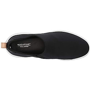 Rockport Total Motion Sport Women's High Slip On Walking Shoe, Black Lycra, 8.5