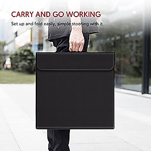 Photo Studio Light Box, Mini LED Shooting Tent Kit 16x16x16” 6000K 8W Portable Table Top Lighting Shooting Tent Kit Foldable Cube with 2x20 LED Lights 3 Color Backdrops