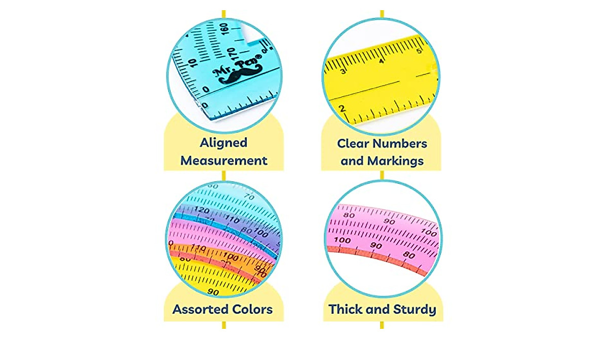 Mr. Pen Colorful Protractors - 3 Pack for Kids' Geometry