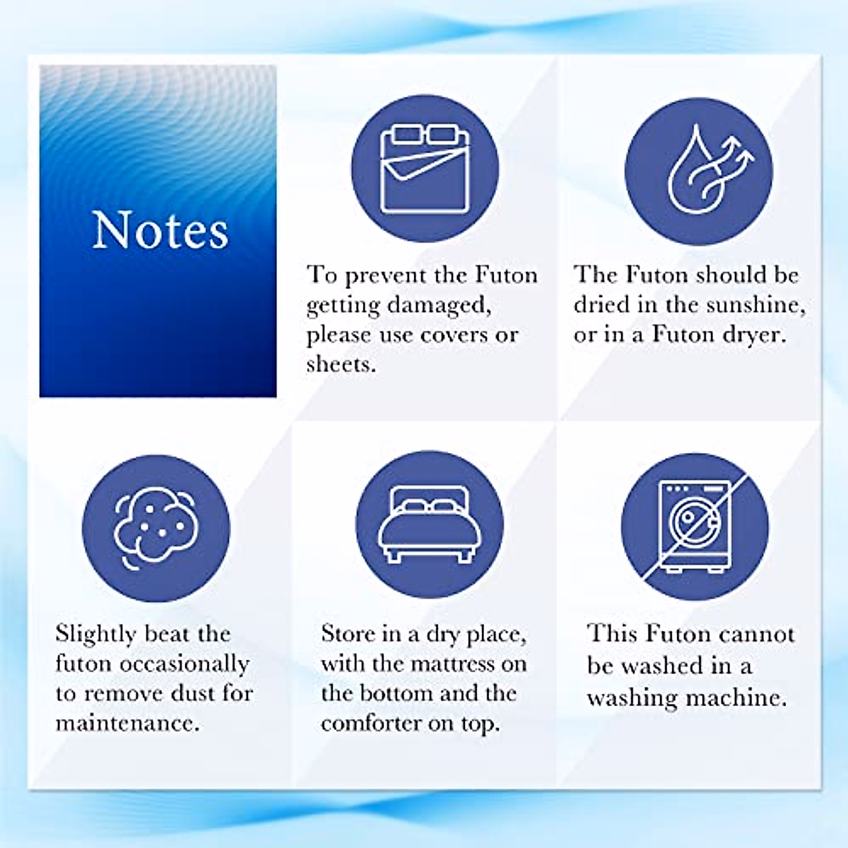 FULI Japanese Futon Mattress, 100% Cotton, Foldable & Portable Floor Lounger Bed, Roll Up Sleeping Pad, Shikibuton, Made in Japan (White, Twin)