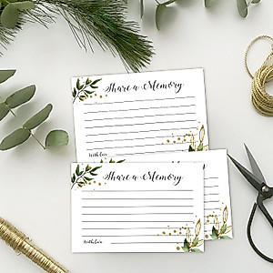 TENTADO Share a Memory Cards, 50 Pack, 4x6 Inch, Funeral Guest Book, Share A Memory Cards for Celebration of Life, Birthday, Wedding, Funeral, Graduation, Bridal, Retirement, Going Away Party.