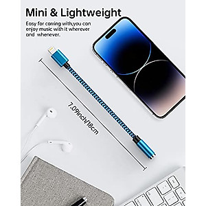 iPhone Headphone Adapter, 2Pack Apple Dongle Lightning to 3.5mm Jack Converter Braided Audio Aux Cord Earbuds Splitter Adaptor Compatible with iPhone 14 13 12 11 Pro Max X XR XS SE 8 7 Plus iPad iPod