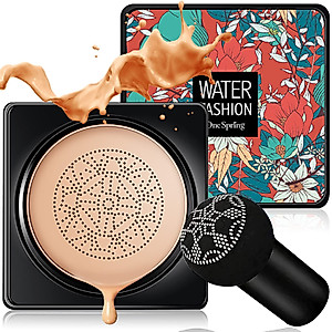 firstfly Mushroom Air Cushion CC Cream, Moisturizing Concealer Makeup Base Primer BB Liquid Foundation