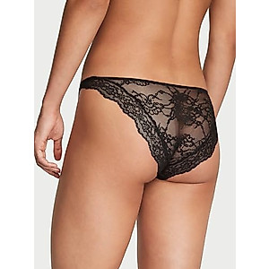 Victoria's Secret Dream Angels Lace Cheekini Panty, Underwear for Women, Black (M)