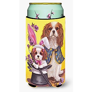 Caroline's Treasures PPP3065TBC Cavalier Spaniel Easter Magic Tall Boy Hugger Can Cooler Sleeve Hugger Machine Washable Drink Sleeve Hugger Collapsible Insulator Beverage Insulated Holder